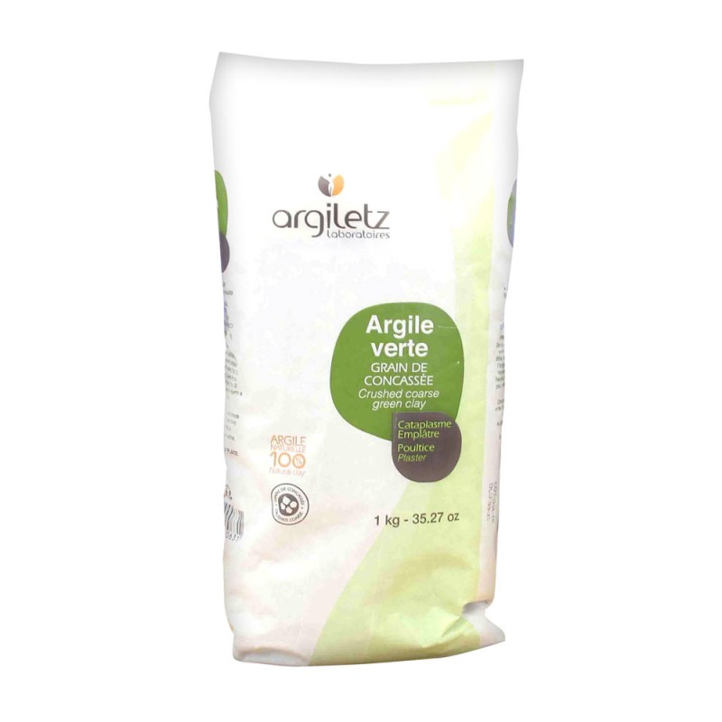 Argile verte grain de concassée 1kg - ArgileTz